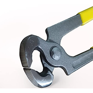 Epidioxi Goats Hoof Nipper 8" Carbon Steel Farrier Tool Multi-Purpose Hoof Trimmers with Plastic Grips for Cattle Sheeps Horses (8 in. Yellow)