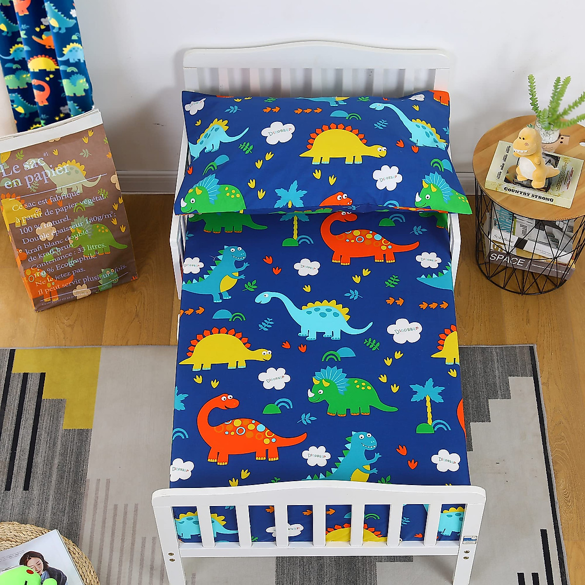 Kids Pillowcase Standard Size Pillowcase Boys Dinosaur - Cartoon Reversible Pillowcase for Children 20 X 30 Inch - Double Sided - 1 Piece Kids Bedding Pillowcase by UOMNY