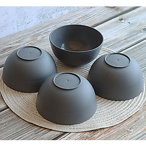 NAWOVAO Wheat Straw Bowl Plastic Cereal Bowls Reusable - 26 OZ Microwave Safe Bowls for Kitchen, Unbreakable Bowls Set of 4, BPA Free