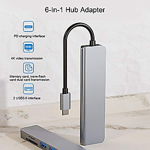 Type‑C Docking Station Adapter Hub Adapter Docking Station Adapter Easy USB Intelligent for Travel Home
