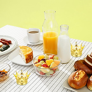 JC HUMMINGBIRD JCHB 12 Pieces Fillable Gold Crown with Dome Party Favors, Birthday, Graduation, Celebration