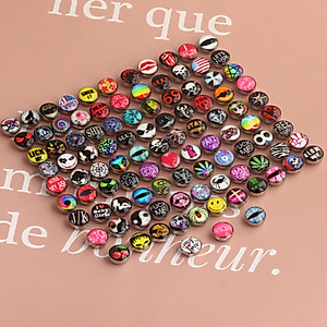 TIANCI FBYJS Lot of Surgical Steel Metal Tongue Rings Barbells Funny Nasty Wordings Picture Logo Signs 14g - Length 5/8" or 16mm (mix logos 40pcs)