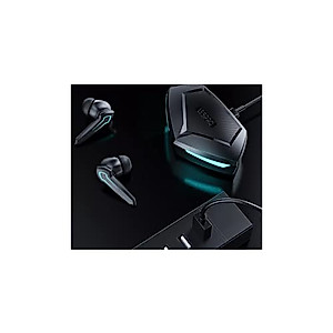 Premium Wireless Black Gaming Earbuds for Kids LESPRO Handsfree Calling Gamer Dual Microphone Bluetooth for Android iPhone Tablet