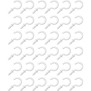 Liberty160378 7/8" Alloy Steel Cup Hooks (Pack of 36), White