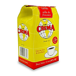 Cafe Crema Medium Roast Ground Puerto Rican Coffee, 14 Ounce Bag (Pack of 2)
