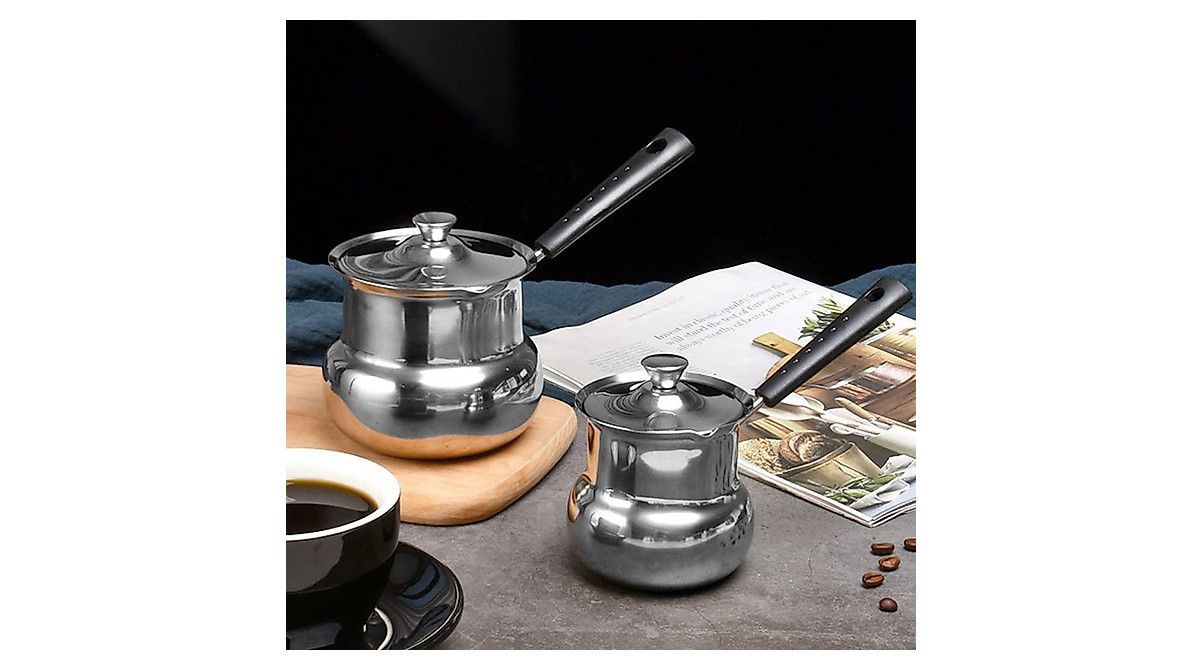 SHERCHPRY Stainless Steel Mini Milk Pot for Cooking & Melting