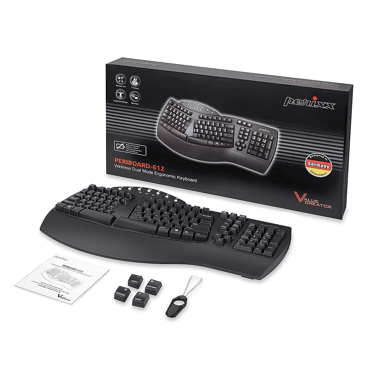 Ergonomic Bundle PERIBOARD-612 Wireless Ergonomic Keyboard with PERIMICE-713 Wireless Vertical Mouse