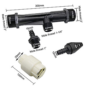 Agriculture Venturi Fertilizer Injector with 2" Male Thread Garden Irrigation Device Patio Lawn Fertigation Equipment 1 Pcs