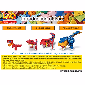 LaQ Marine World Megalodon | 332 Pieces | 6 Models | Age 7+ | Creative, Educational Construction Toy Block | Made in Japan