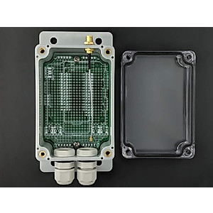 qBox DIY IOT Enclosure Kit (One SMA), IOT Enclosure for Arduino MKR Feather ESP32 Cellular LoRa WiFi Board, Waterproof IP65 Enclosure with Glands, prototyping PCB and SMA Connector