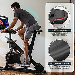 YODOTE Oversized Bike Seat for Peloton Bike & Bike+, Comfort Wide Bike Seat Bicycle Saddle Replacement for Women & Men, Compatible with Peloton, Spin Bike, Exercise Bike or Road Bike