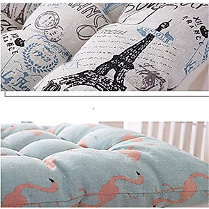 ETULLE Set of 2 Laced Chair Cushions, Dining Chair Padding, Added Quilted Chair Cushions for Kitchen and Office Chairs, Patio, Garden, Indoor, Outdoor