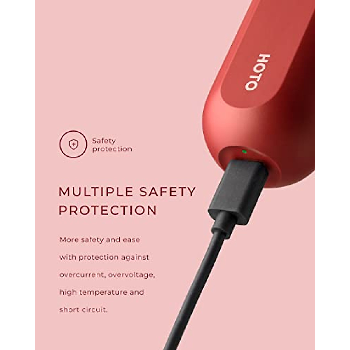 HOTO 3.6V Cordless Electric Screwdriver, 1500mAh, USB Rechargeable Battery, All-in-one Power Screwdriver, Manual-automatic Mode, 2 S2 Steel Long Bits, Ideal for Repairing Circuits/electronics
