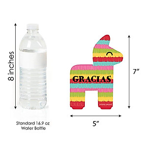 Big Dot of Happiness Let's Fiesta - Shaped Mexican Fiesta Thank You Note Cards with Envelopes - Set of 12