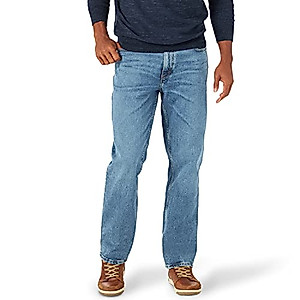Lee Men's Legendary Relaxed Straight Jean, True Blue, 34W x 32L