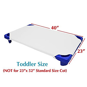 American Baby Company 100% Natural Cotton Percale Toddler Daycare/Pre-School Cot Sheet, White, 23 x 40, Soft Breathable, for Boys and Girls, 1 Count (Pack of 1)