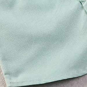 OCHENTA Boys' Short Sleeve Button Down Dress Shirt, Kids Casual Oxford Tops Green Tag 130CM - 5-6 Year