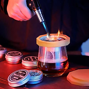 Cocktail Smoker with Wood Shavings Old Fashioned Cold Smoker for Cocktail, Whiskey, Wine, Bourbon , Cheese, Meat and More, Cocktail Smoking Kit Wood Chips Father's Day Gift