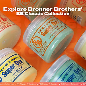 Bronner Bros BB Pine Tar Super Gro Conditioning Temple & Scalp Treatment for Dandruff - Soothes Dry, Itchy Scalp, Moisturizer & Deep Conditioner - With Pine Tar, Salicylic Acid & Lanolin - 6 oz