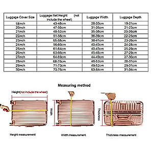 MosaiRudo Clear PVC Luggage Cover Protectors Transparent Travel Luggage Protector for Wheeled Suitcase (No border Thickness 0.3mm, 26inch)