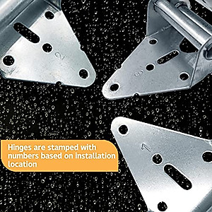 LAJIAOZ Garage Door Hinge Roller Bracket/Track Kit/Wire Rollers Green Hinges Sytems Roll Up Door Spings(16 x 8 Height Double Garage Doors)