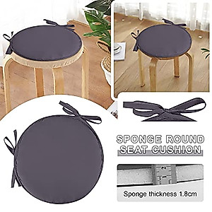Chair Pads for Dining Chairs Set of 4, Round Chair Cushions for Dining Chairs 4 Pack, Chair Pads with Ties, Indoor Outdoor Seat Cushions for Office Kitchen Chairs Patio Garden Furniture