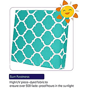 idee-home Patio Cushion Covers Replacement, Outdoor Cushion Covers Slipcovers for Patio Furniture, Couch Seat Cushions Cover with Zipper, Sunbrella Waterproof Slip Covers Outside (Set of 6, 22x24 in)