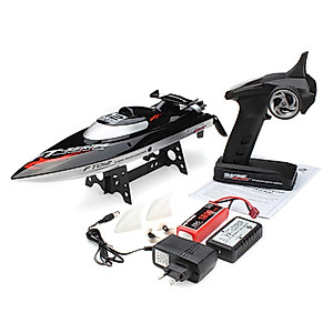 QIYHBVR Brushless Remote Control Boat for Adults and Kids, 45KMH Fast RC Boat with Righting Function, Summer Toys for Lakes and Pools