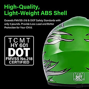 TCMT Youth Kids Helmet Motocross ATV Dirtbike BMX MX Offroad Full Face Motorcycle Helmet Gloves Goggles Dot Approved