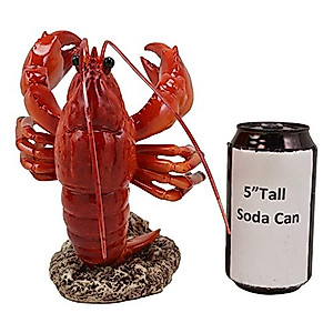 Ebros Nautical Coastal Dancing Red Lobster Drunken Cajun Creole Delight Wine Bottle Holder Caddy Figurine Home Kitchen Dining Party Hosting Decor Sea Life Marine Shell Seafood Shrimping Fishing Statue