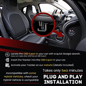 SafeTag Plug - 4G LTE Car GPS Tracker, Vehicle Location Every 10-30 Seconds, Multiple GeoFences, Route Playback, Monitor Speed, Driving Behaviour, No Activation Fees, Cancel Anytime, 7 Day Free Trial