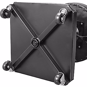 Torin ATR6350B Rolling Pneumatic Creeper Garage/Shop Seat: Padded Adjustable Mechanic Stool with Tool Tray Storage, Black