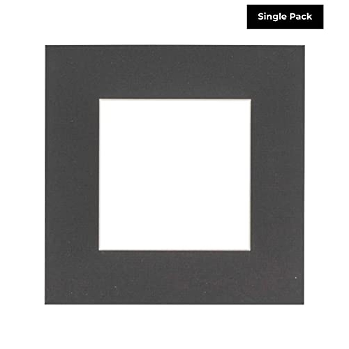 19x19 Mat Bevel Cut for 15x15 Photos - Precut Textured Black Square Shaped Photo Mat Board Opening - Acid Free Matte to Protect Your Pictures - Bevel Cut for Family Photos, Pack of 1 Matboard Show Kit