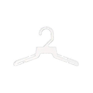 NAHANCO 1150 Plastic Top Hangers, Infants All-Plastic, 10", White (Pack of 500)