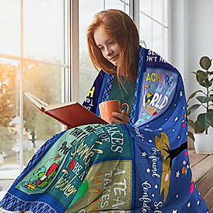 Teacher Gifts, Teacher Appreciation Gifts, Teacher Blanket 60"x50", Teacher Gifts for Women Men, Thank You Gifts for Teachers Day Graduation Retirement Birthday Christmas, Teacher Gifts from Students