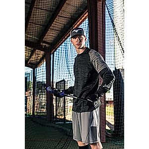 Mizuno Velocity Long Sleeve Crew, Red-Shade, Large