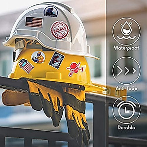 Outus 350 Pieces Hard Hat Stickers Funny Vinyl Tool Box Sticker American Patriotic Helmet Decals Funny Stickers Decals for Tool Box Helmet Hardhat Construction Welding Union Worker