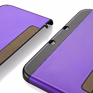 TNP Protective Case Compatible with Nintendo New 3DS XL LL 2015, Purple - Plastic + Aluminum Full Body Protective Snap-on Hard Shell Skin Case Cover New Modified Hinge-Less Design
