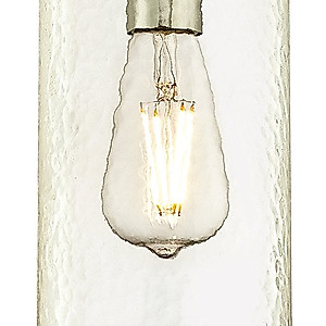 Westinghouse Lighting 6329000 One-Light Indoor Mini Pendant, Brushed Nickel Finish with Clear Textured Glass