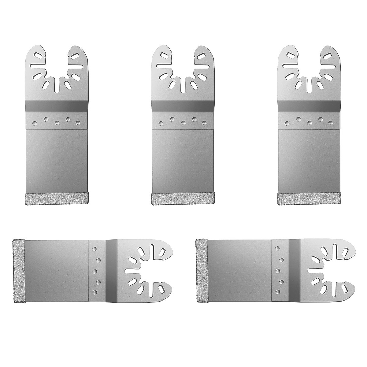 LEILUO Oscillating Multi Tool Blades 5 Pack Diamond Multitool Blades for Grout Removal Fit DeWalt Milwaukee Makita Ryobi and More