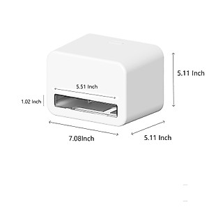 Waterproof Toilet Paper Holder Adhesive Wall Mount - No Drilling Enclosed Dustproof/Pet Proof Toilet Tissue Holder TP Roll Dispenser with Cover for RV, Car Travel Trailer, Boat