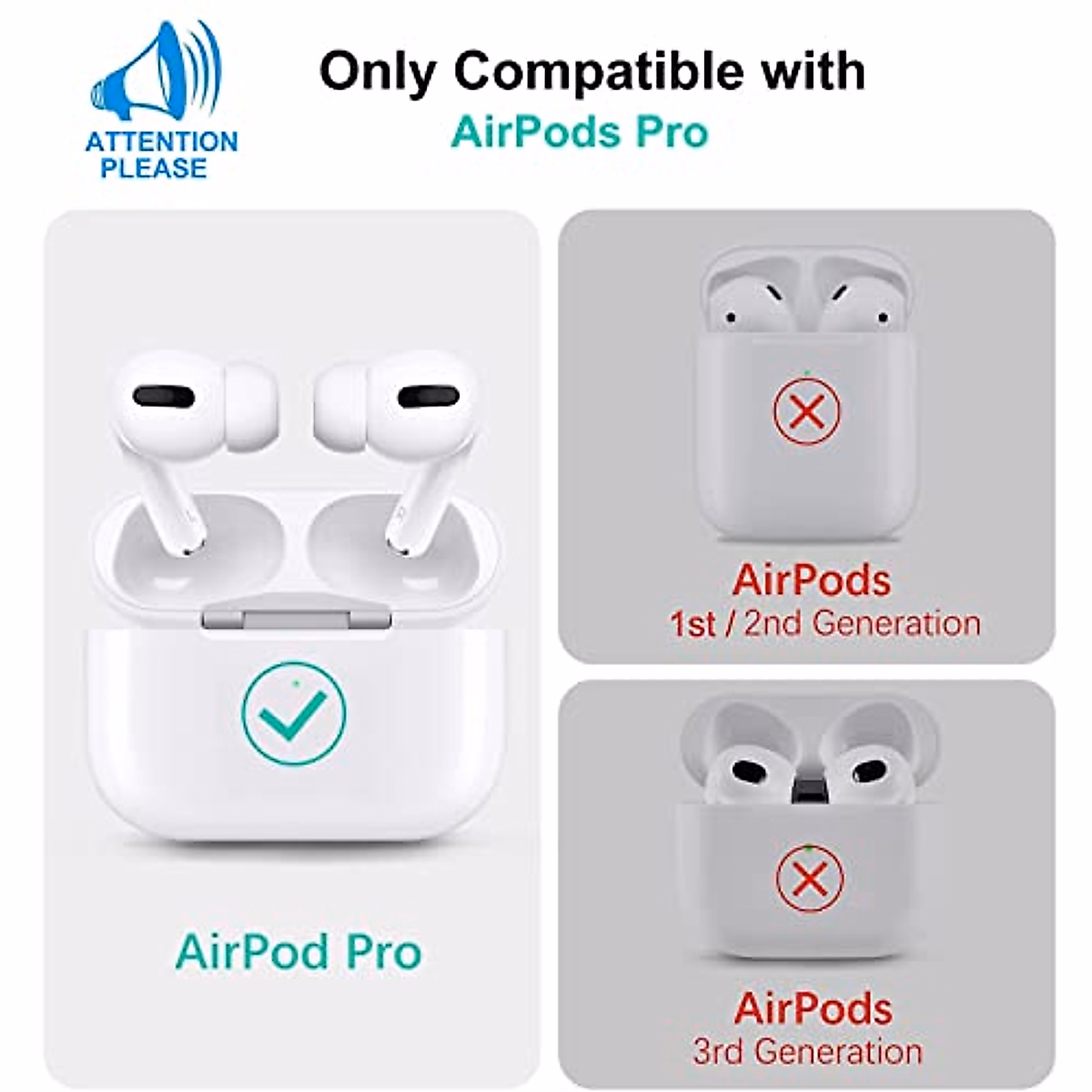 AirPods Pro Case Silicone AirPods Pro Case Cover with Keychain Cute Apple AirPods Pro Protective Case with Enameled Flower Keychain (Black)