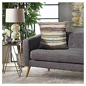 LR Home Callie Throw Pillow, 18" x 18", Multi/Natural