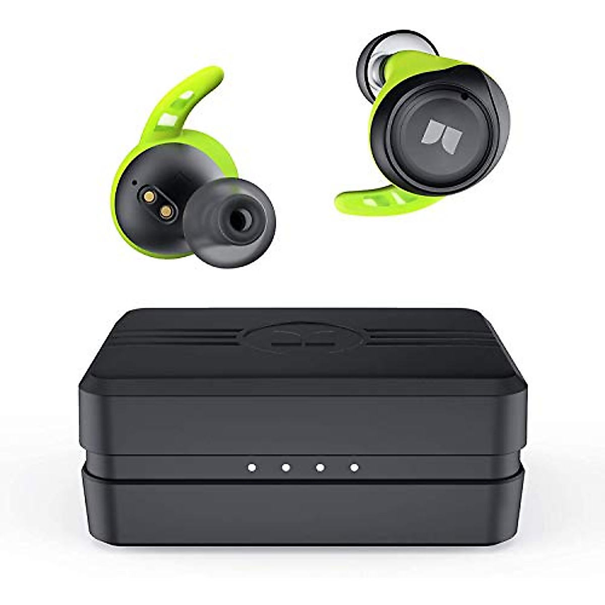 Monster Champion True Wireless Earbuds, Bluetooth 5.0 IPX8 Waterproof Sports Headphones with aptX Deep Bass, CVC 8.0 Noise Cancellation, Type C Quick Charge, 100Hrs Charging Case