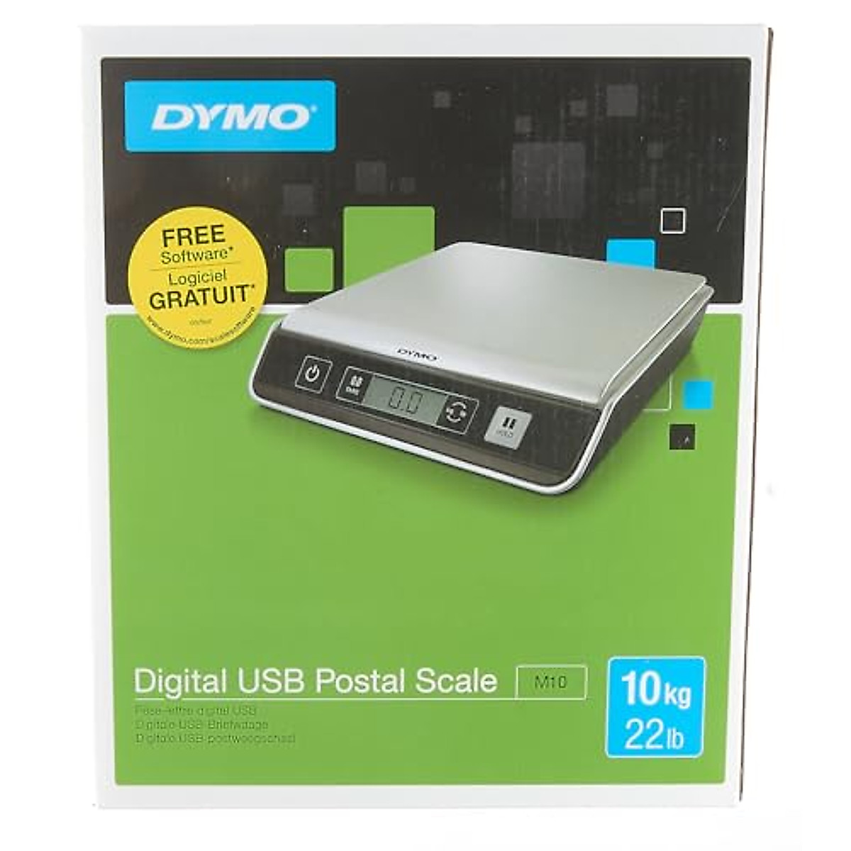 DYMO M10 Digital Package & Shipping Scale | up to 10KG Capacity | 20 cm x 20 cm