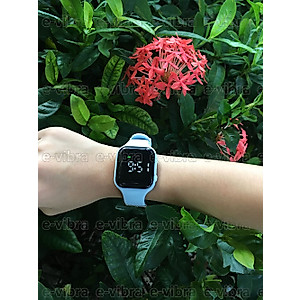 e-vibra Vibrating Alarm Watch, Potty Training Watch Water Resistant Medical Reminder Watch with Timer (Light Blue)