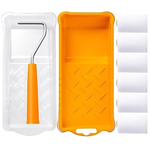 Mister Rui Foam Paint Roller, 2 Inch Mini Paint Roller Kit 9 Pack, Small Paint Roller with Tray and Liner, Small Paint Rollers 2 Inch, Mini Rollers for Painting Furniture, Stenciling, Art Crafts