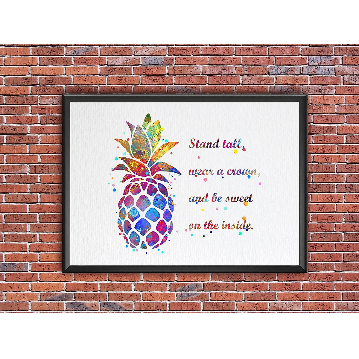 Dignovel Studios 8X10 Unframed Pineapple Mother Daughter Quotes Wear Crown Stand Tall Watercolor Art Print Inspirational Wall Art Housewarming Office Home Decor DN553