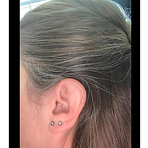 D.Bella 16G Clear Piercing Retainers Flexible Cartilage Helix Daith Rook Tragus Earring Bioflex Plastic Nose Septum Lip Eyebrow Rings