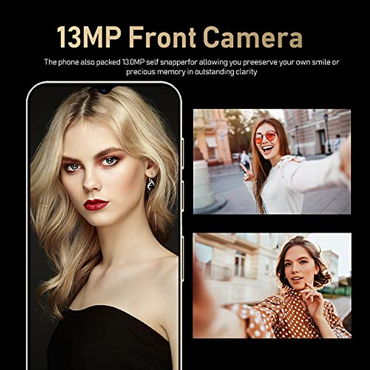 i13 ProMax 5G Cell Phone, Unlocked Android Smartphone, 8GB+512GB, 90Hz 6.7'' FHD LCD Display Screen, 13MP+48MP Camera, 5000mAh Long Battery Life, Dual Sim Card -Black